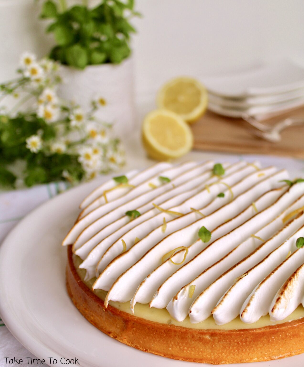 Tarte Citron & Basilic Meringuée - Taketimetocook